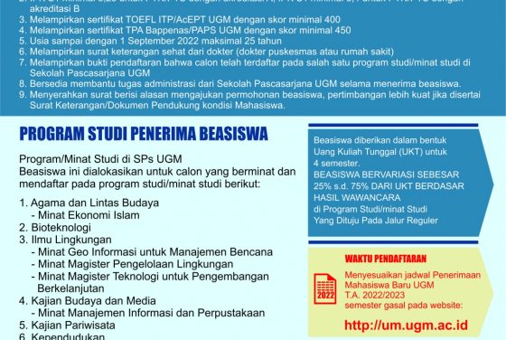 Program Studi Kajian Pariwisata – Universitas Gadjah Mada